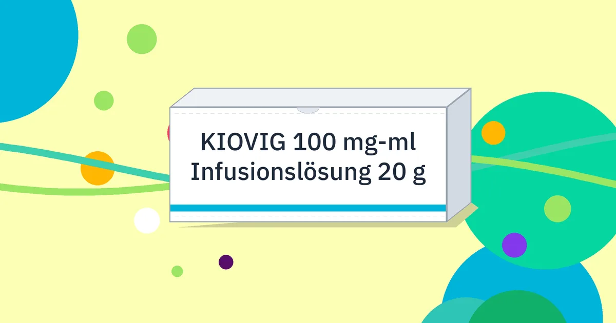 Symbolbild: Packung mit der Aufschrift KIOVIG 100 mg-ml Infusionslösung 20 g (PZN 11652384) – Verfügbarkeit und Bezug in Apotheken in Frankfurt am Main