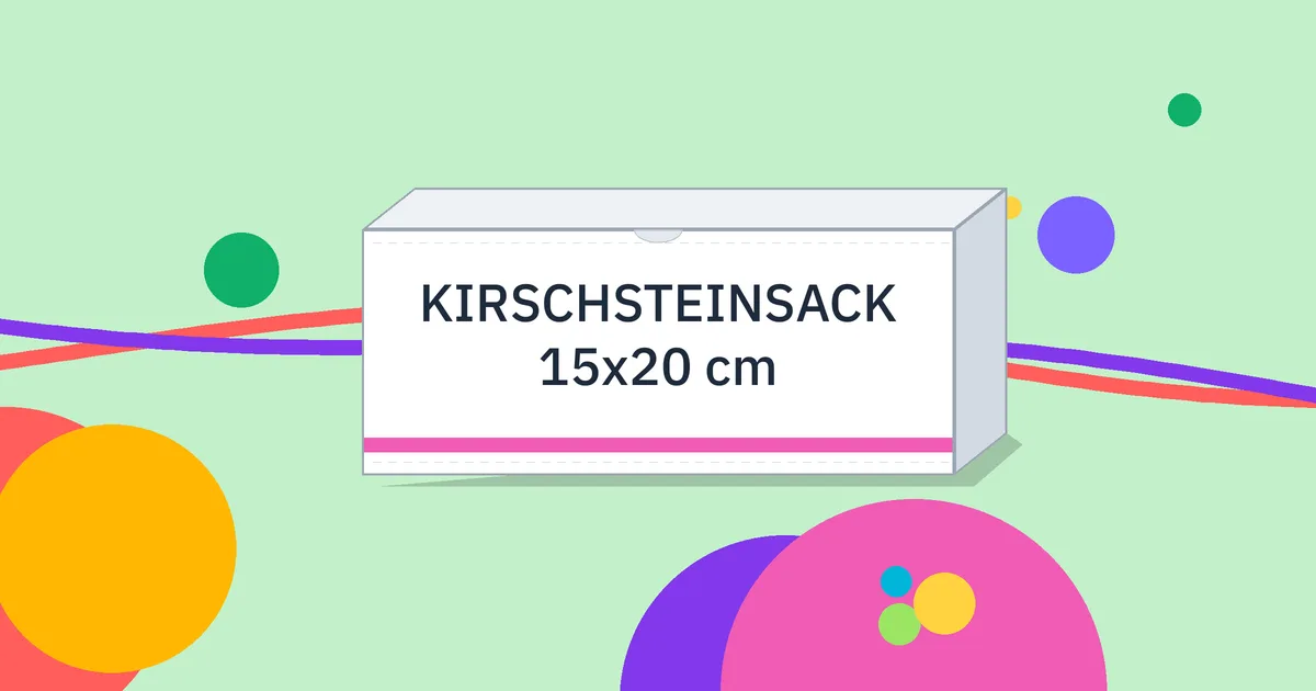 Symbolbild: Packung mit der Aufschrift KIRSCHSTEINSACK 15x20 cm (PZN 00125747) – Verfügbarkeit und Bezug in Apotheken in Frankfurt am Main