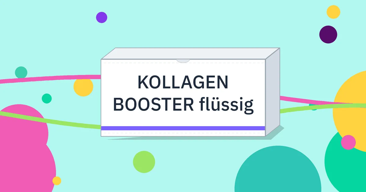 Symbolbild: Packung mit der Aufschrift KOLLAGEN BOOSTER flüssig (PZN 16333809) – Verfügbarkeit und Bezug in Apotheken in Frankfurt am Main