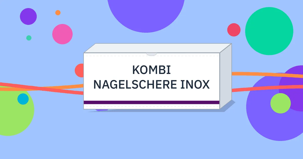Symbolbild: Packung mit der Aufschrift KOMBI NAGELSCHERE INOX (PZN 12364813) – Verfügbarkeit und Bezug in Apotheken in Frankfurt am Main