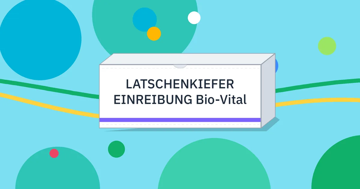 Symbolbild: Packung mit der Aufschrift LATSCHENKIEFER EINREIBUNG Bio-Vital (PZN 15422563) – Verfügbarkeit und Bezug in Apotheken in Frankfurt am Main