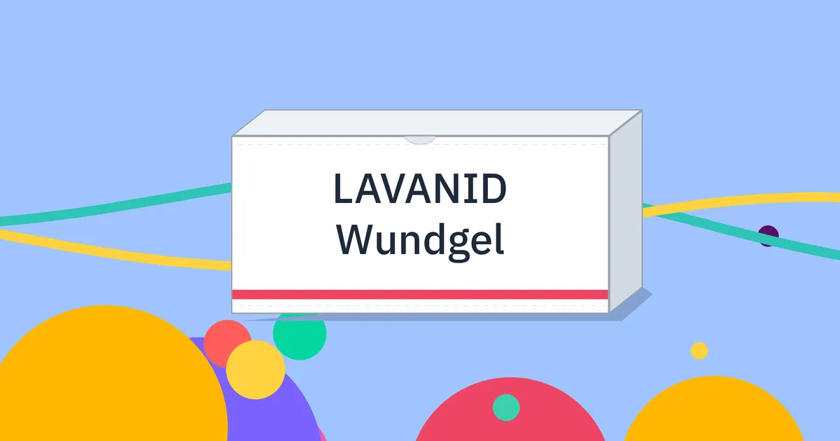 Symbolbild: Packung mit der Aufschrift LAVANID Wundgel (PZN 19214695) – Verfügbarkeit und Bezug in Apotheken in Frankfurt am Main