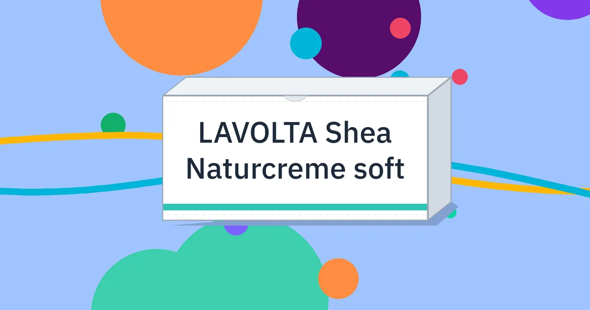 Symbolbild: Packung mit der Aufschrift LAVOLTA Shea Naturcreme soft (PZN 03106868) – Verfügbarkeit und Bezug in Apotheken in Frankfurt am Main