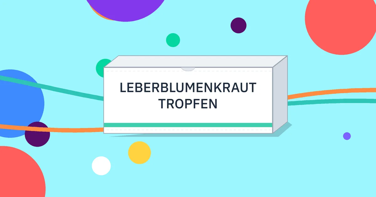 Symbolbild: Packung mit der Aufschrift LEBERBLUMENKRAUT TROPFEN (PZN 14283102) – Verfügbarkeit und Bezug in Apotheken in Frankfurt am Main
