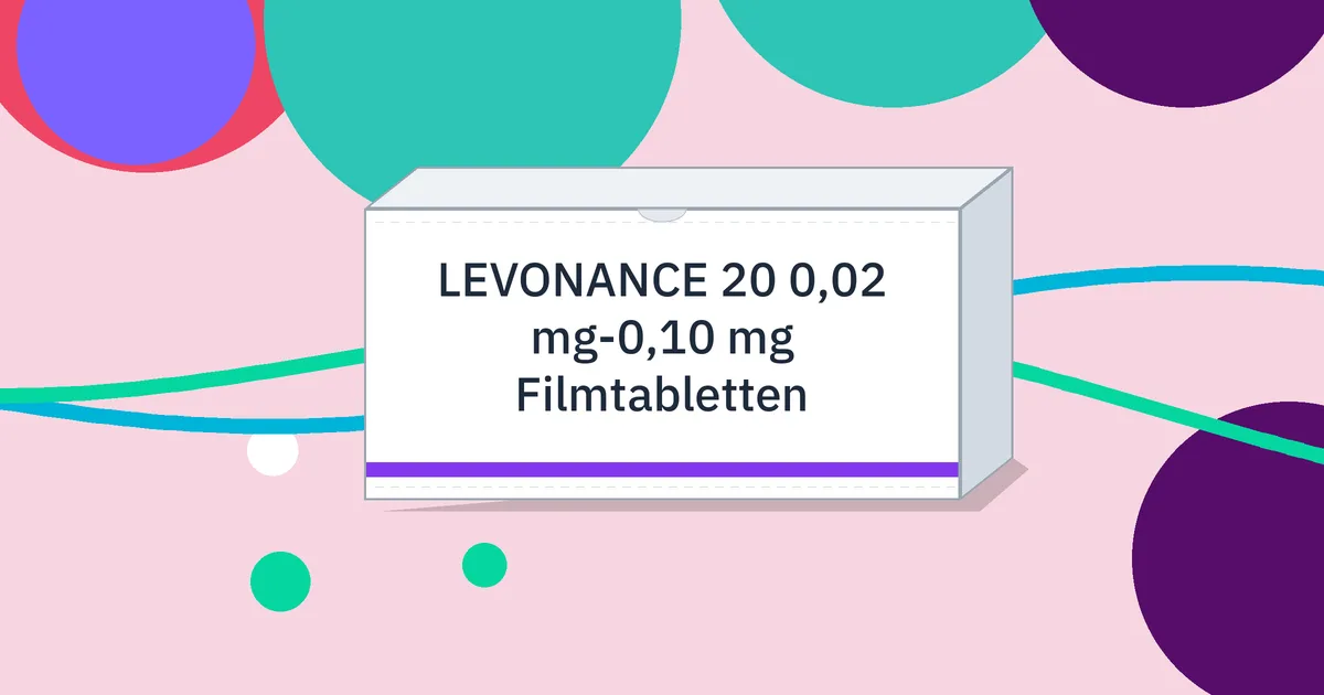 Symbolbild: Packung mit der Aufschrift LEVONANCE 20 0,02 mg-0,10 mg Filmtabletten (PZN 12147547) – Verfügbarkeit und Bezug in Apotheken in Frankfurt am Main