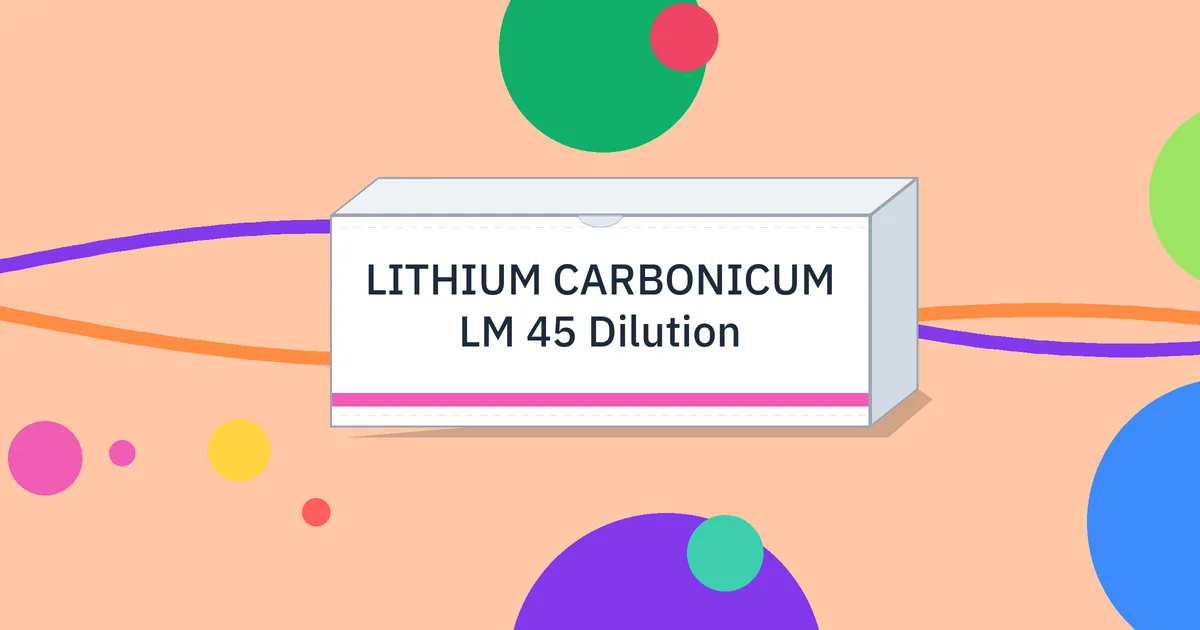 Symbolbild: Packung mit der Aufschrift LITHIUM CARBONICUM LM 45 Dilution (PZN 12931778) – Verfügbarkeit und Bezug in Apotheken in Frankfurt am Main