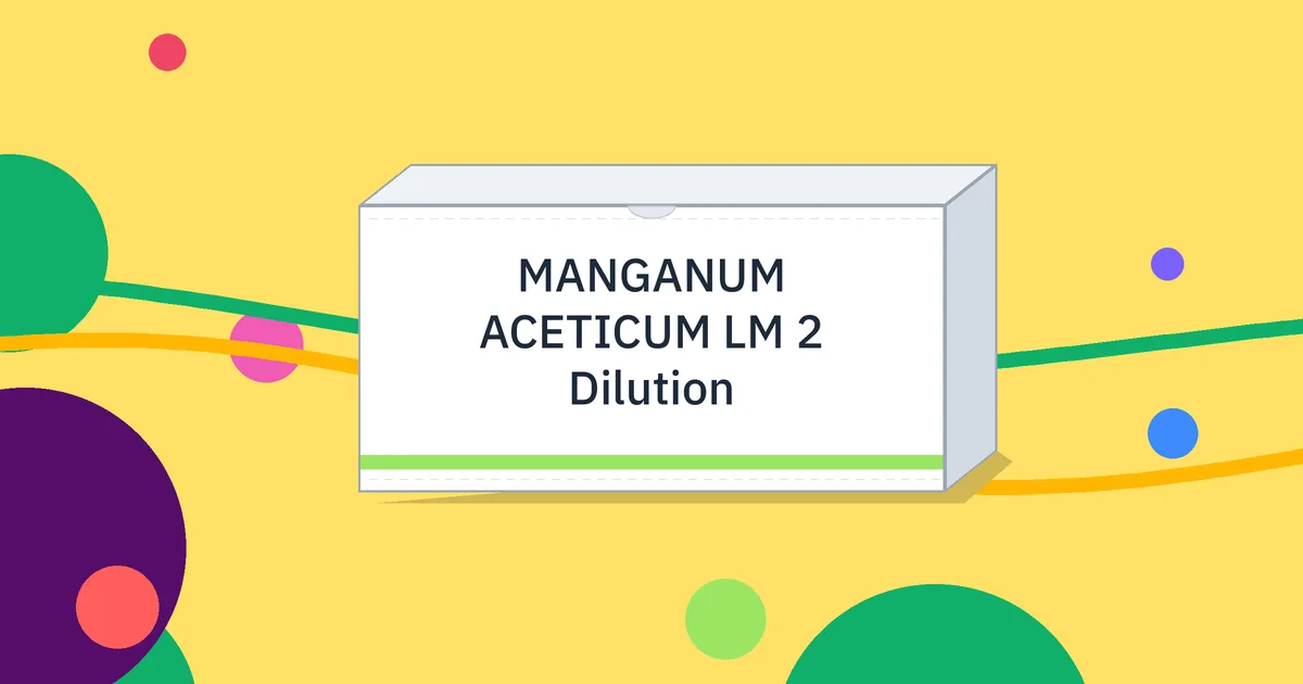 Symbolbild: Packung mit der Aufschrift MANGANUM ACETICUM LM 2 Dilution (PZN 12942233) – Verfügbarkeit und Bezug in Apotheken in Frankfurt am Main