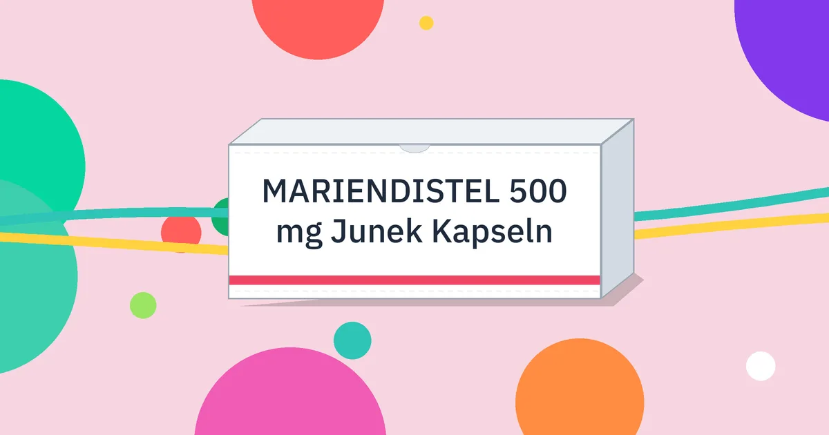 Symbolbild: Packung mit der Aufschrift MARIENDISTEL 500 mg Junek Kapseln (PZN 10051139) – Verfügbarkeit und Bezug in Apotheken in Frankfurt am Main