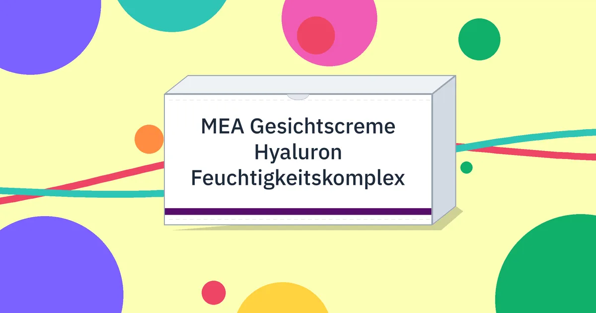Symbolbild: Packung mit der Aufschrift MEA Gesichtscreme Hyaluron Feuchtigkeitskomplex (PZN 19509812) – Verfügbarkeit und Bezug in Apotheken in Frankfurt am Main