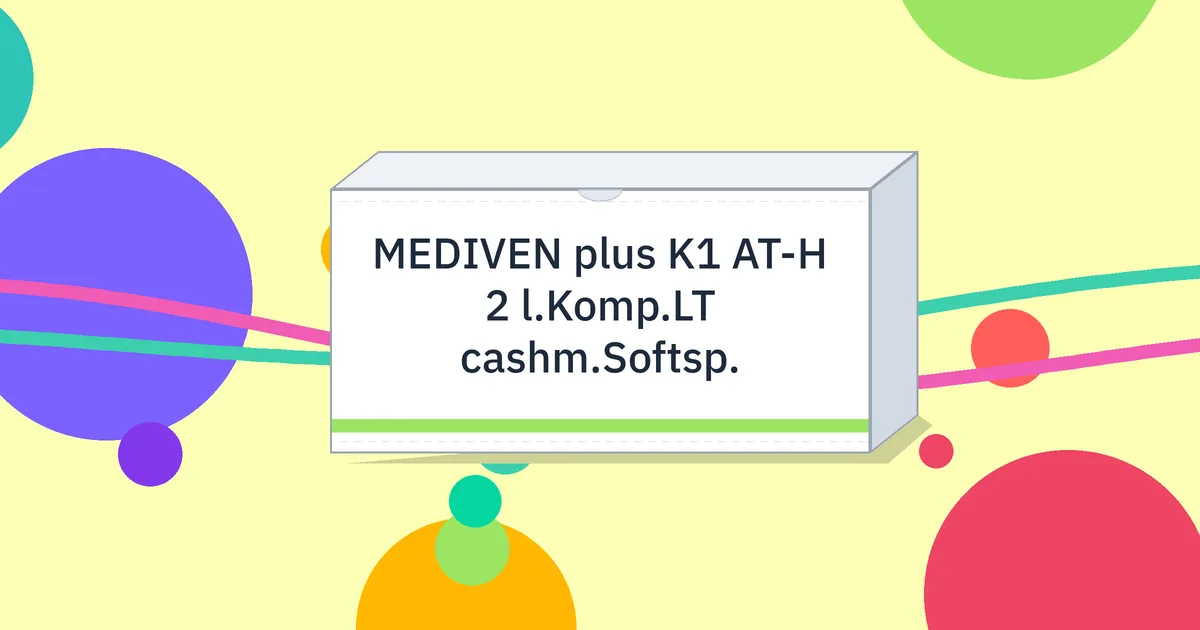 Symbolbild: Packung mit der Aufschrift MEDIVEN plus K1 AT-H 2 l.Komp.LT cashm.Softsp. (PZN 15037919) – Verfügbarkeit und Bezug in Apotheken in Frankfurt am Main