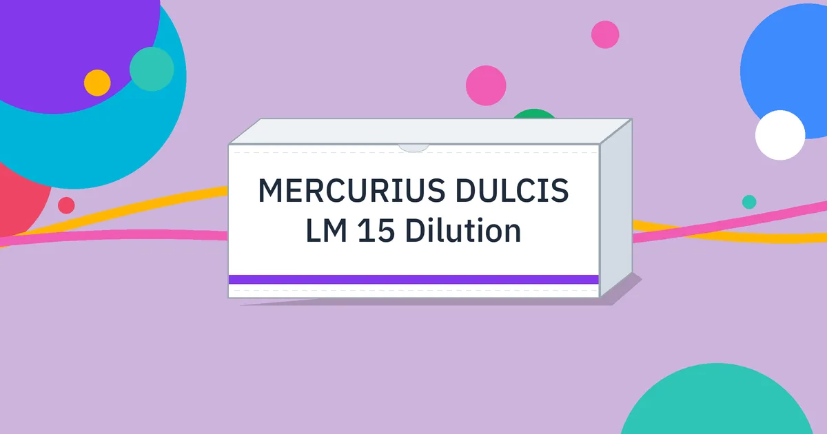Symbolbild: Packung mit der Aufschrift MERCURIUS DULCIS LM 15 Dilution (PZN 12951396) – Verfügbarkeit und Bezug in Apotheken in Frankfurt am Main