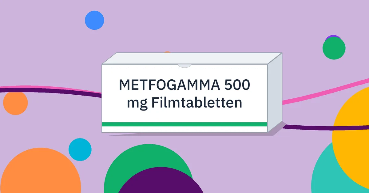 Symbolbild: Packung mit der Aufschrift METFOGAMMA 500 mg Filmtabletten (PZN 09718130) – Verfügbarkeit und Bezug in Apotheken in Frankfurt am Main