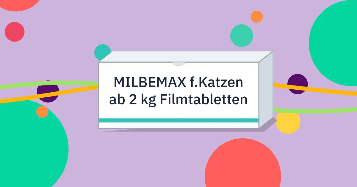 Symbolbild: Packung mit der Aufschrift MILBEMAX f.Katzen ab 2 kg Filmtabletten (PZN 10329706) – Verfügbarkeit und Bezug in Apotheken in Frankfurt am Main