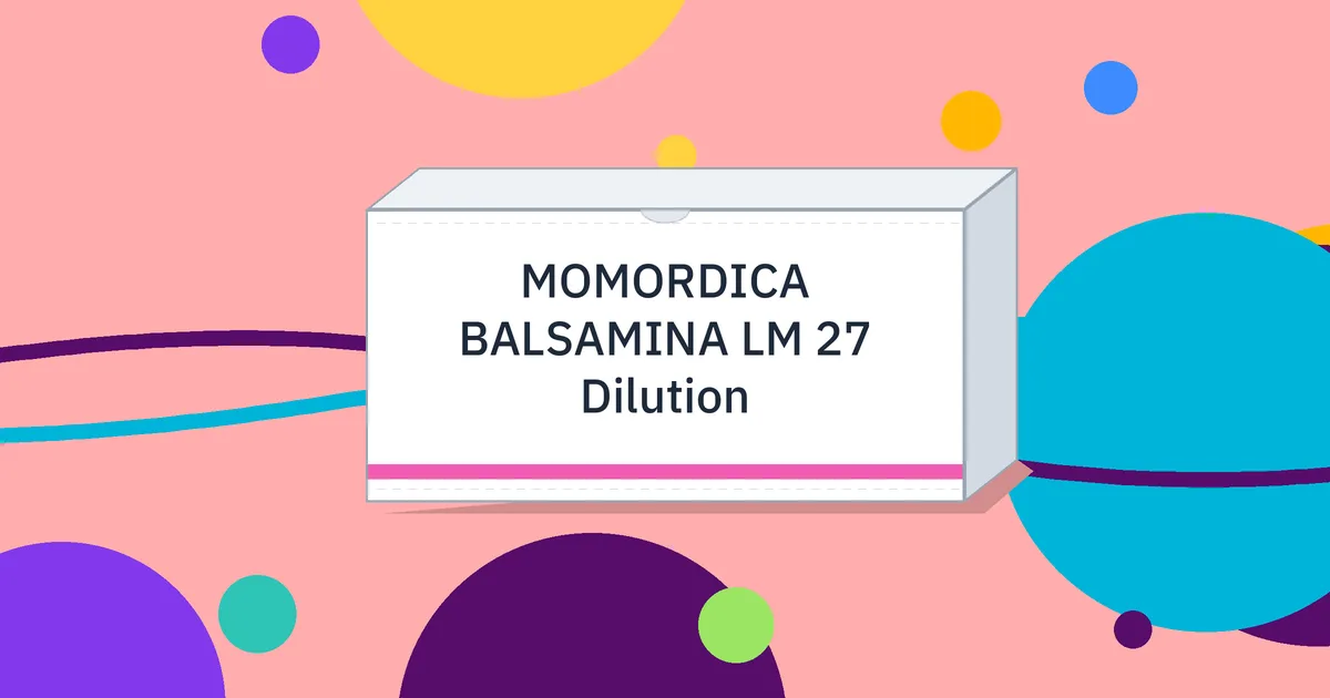 Symbolbild: Packung mit der Aufschrift MOMORDICA BALSAMINA LM 27 Dilution (PZN 13610444) – Verfügbarkeit und Bezug in Apotheken in Frankfurt am Main