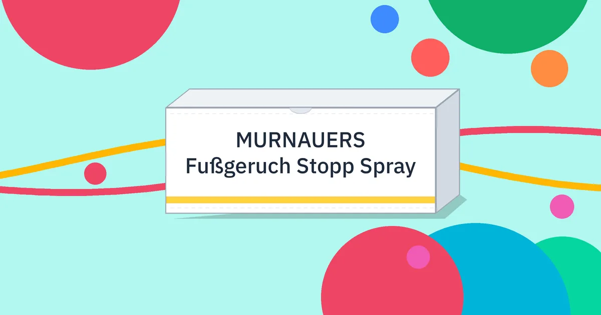 Symbolbild: Packung mit der Aufschrift MURNAUERS Fußgeruch Stopp Spray (PZN 06592711) – Verfügbarkeit und Bezug in Apotheken in Frankfurt am Main