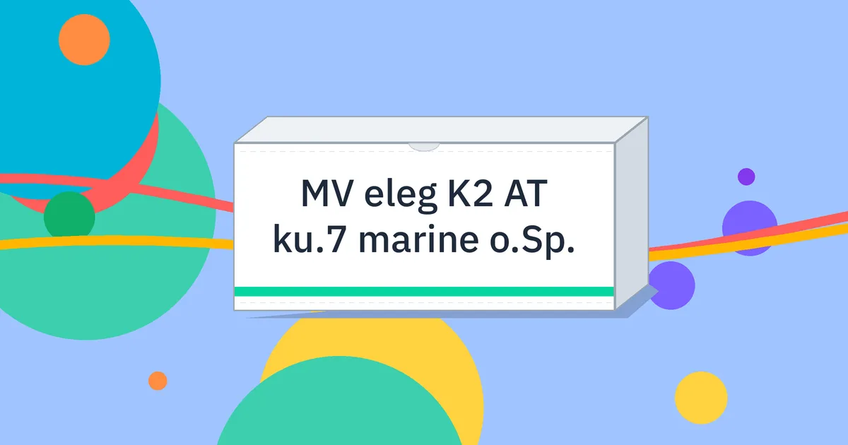 Symbolbild: Packung mit der Aufschrift MV eleg K2 AT ku.7 marine o.Sp. (PZN 15288231) – Verfügbarkeit und Bezug in Apotheken in Frankfurt am Main