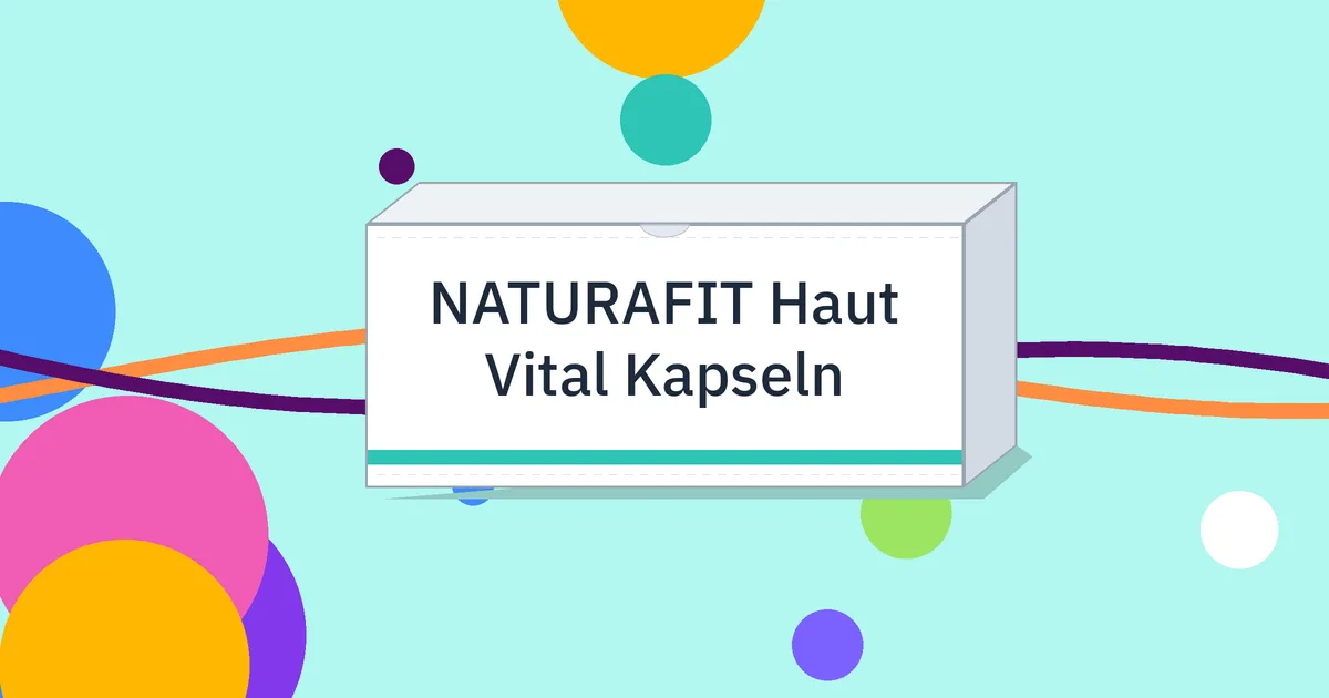 Symbolbild: Packung mit der Aufschrift NATURAFIT Haut Vital Kapseln (PZN 11130071) – Verfügbarkeit und Bezug in Apotheken in Frankfurt am Main
