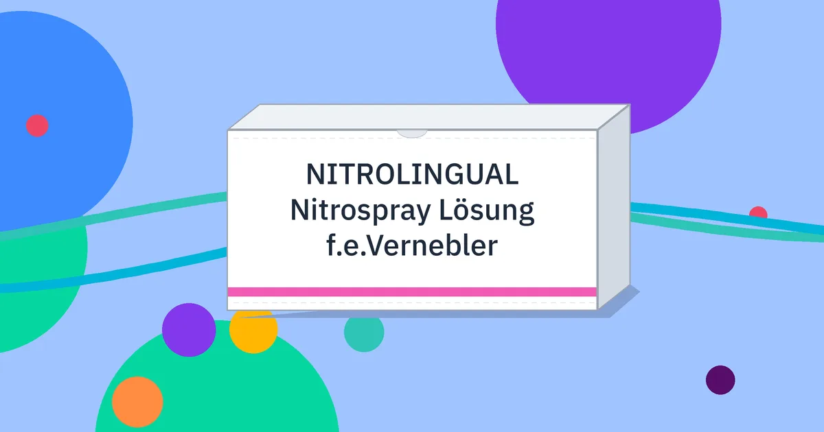 Symbolbild: Packung mit der Aufschrift NITROLINGUAL Nitrospray Lösung f.e.Vernebler (PZN 15318854) – Verfügbarkeit und Bezug in Apotheken in Frankfurt am Main