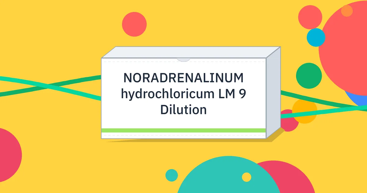 Symbolbild: Packung mit der Aufschrift NORADRENALINUM hydrochloricum LM 9 Dilution (PZN 13620000) – Verfügbarkeit und Bezug in Apotheken in Frankfurt am Main