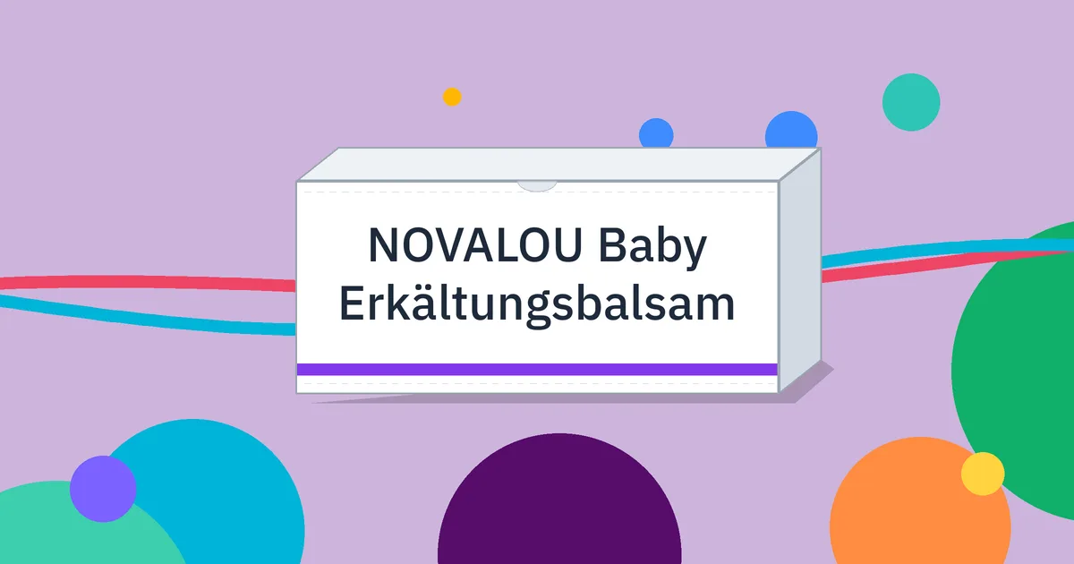 Symbolbild: Packung mit der Aufschrift NOVALOU Baby Erkältungsbalsam (PZN 16160616) – Verfügbarkeit und Bezug in Apotheken in Frankfurt am Main