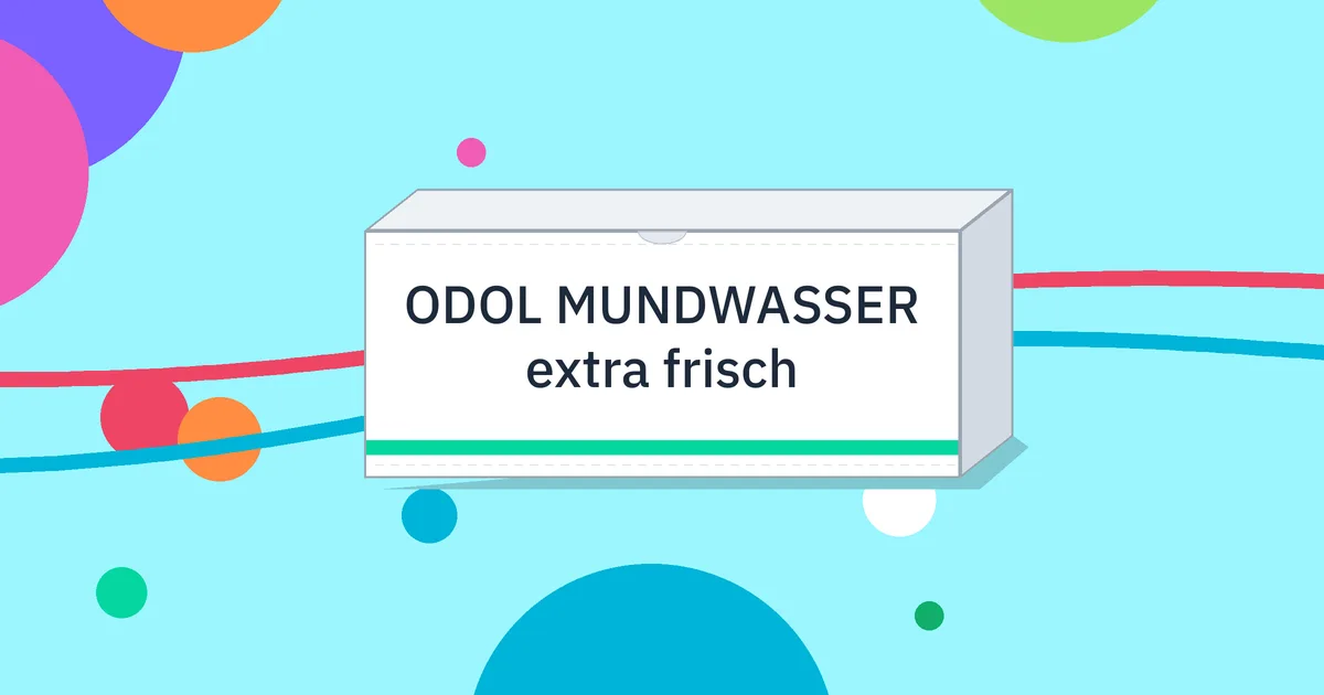 Symbolbild: Packung mit der Aufschrift ODOL MUNDWASSER extra frisch (PZN 09634491) – Verfügbarkeit und Bezug in Apotheken in Frankfurt am Main