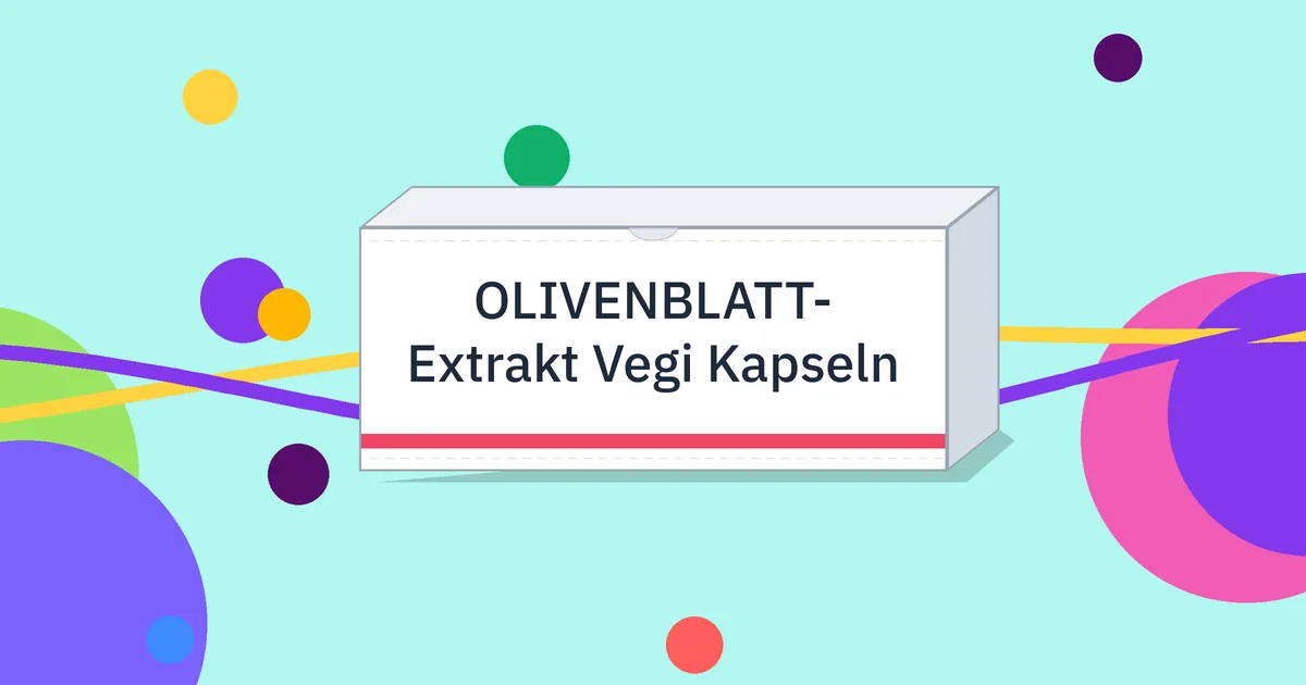 Symbolbild: Packung mit der Aufschrift OLIVENBLATT-Extrakt Vegi Kapseln (PZN 04205265) – Verfügbarkeit und Bezug in Apotheken in Frankfurt am Main