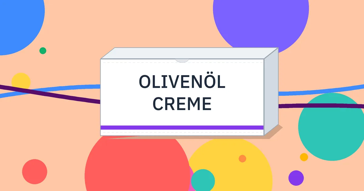 Symbolbild: Packung mit der Aufschrift OLIVENÖL CREME (PZN 18682193) – Verfügbarkeit und Bezug in Apotheken in Frankfurt am Main