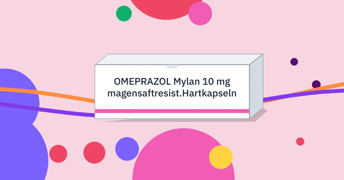 Symbolbild: Packung mit der Aufschrift OMEPRAZOL Mylan 10 mg magensaftresist.Hartkapseln (PZN 11012360) – Verfügbarkeit und Bezug in Apotheken in Frankfurt am Main