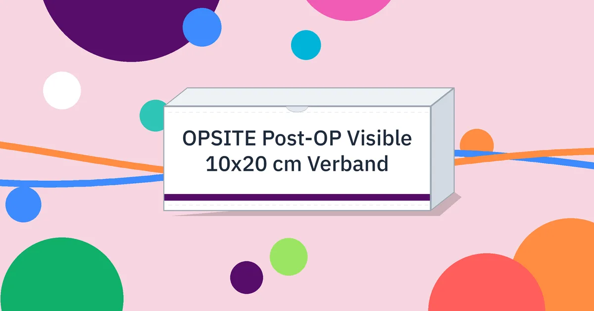 Symbolbild: Packung mit der Aufschrift OPSITE Post-OP Visible 10x20 cm Verband (PZN 00919329) – Verfügbarkeit und Bezug in Apotheken in Frankfurt am Main