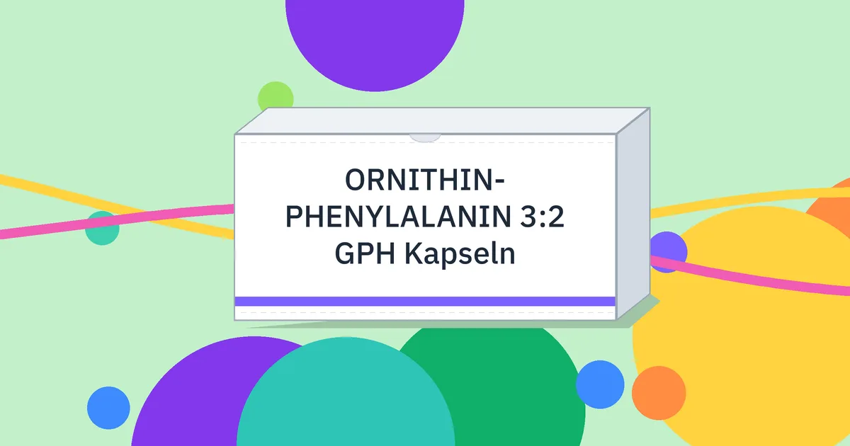 Symbolbild: Packung mit der Aufschrift ORNITHIN-PHENYLALANIN 3:2 GPH Kapseln (PZN 00948093) – Verfügbarkeit und Bezug in Apotheken in Frankfurt am Main