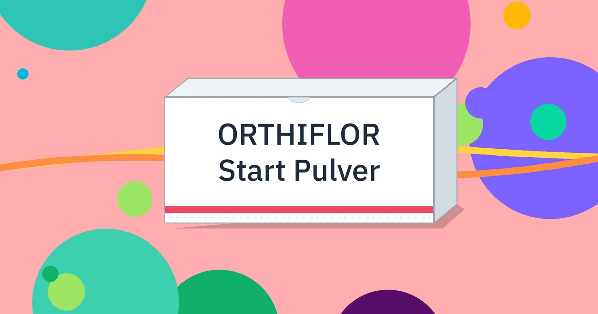 Symbolbild: Packung mit der Aufschrift ORTHIFLOR Start Pulver (PZN 13838710) – Verfügbarkeit und Bezug in Apotheken in Frankfurt am Main