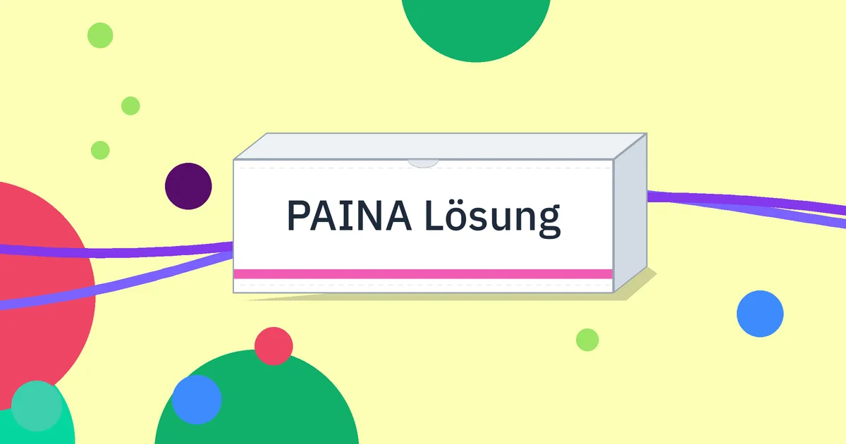 Symbolbild: Packung mit der Aufschrift PAINA Lösung (PZN 05015130) – Verfügbarkeit und Bezug in Apotheken in Frankfurt am Main