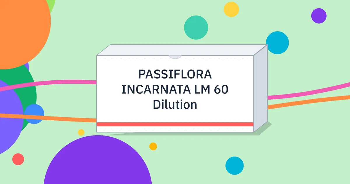 Symbolbild: Packung mit der Aufschrift PASSIFLORA INCARNATA LM 60 Dilution (PZN 12977036) – Verfügbarkeit und Bezug in Apotheken in Frankfurt am Main