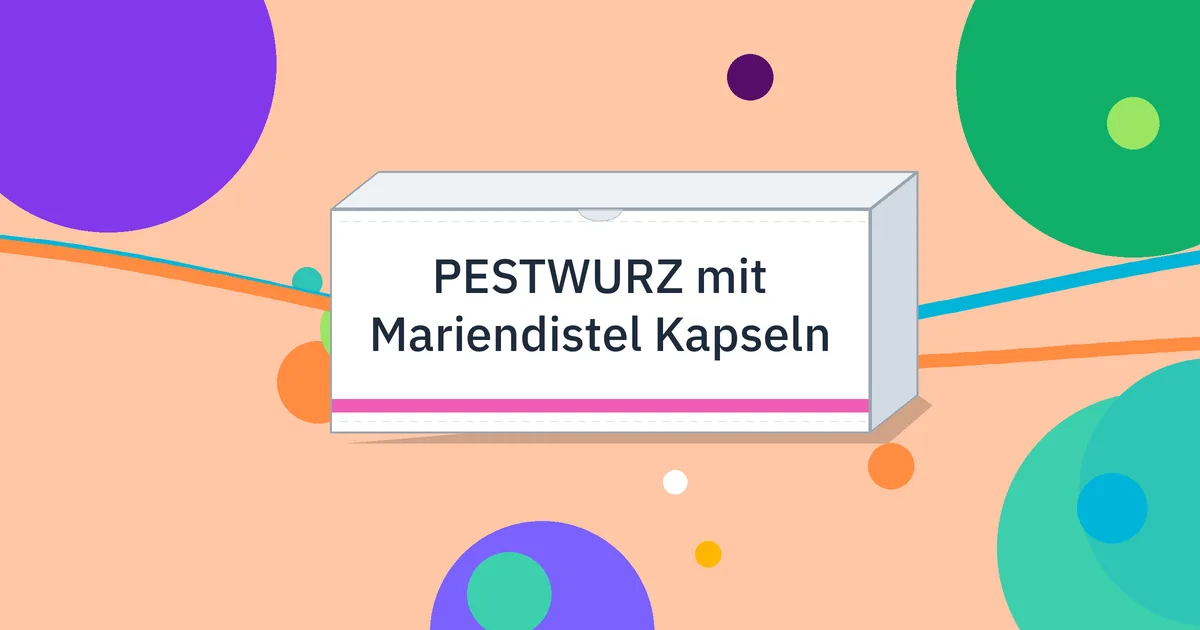 Symbolbild: Packung mit der Aufschrift PESTWURZ mit Mariendistel Kapseln (PZN 05746112) – Verfügbarkeit und Bezug in Apotheken in Frankfurt am Main