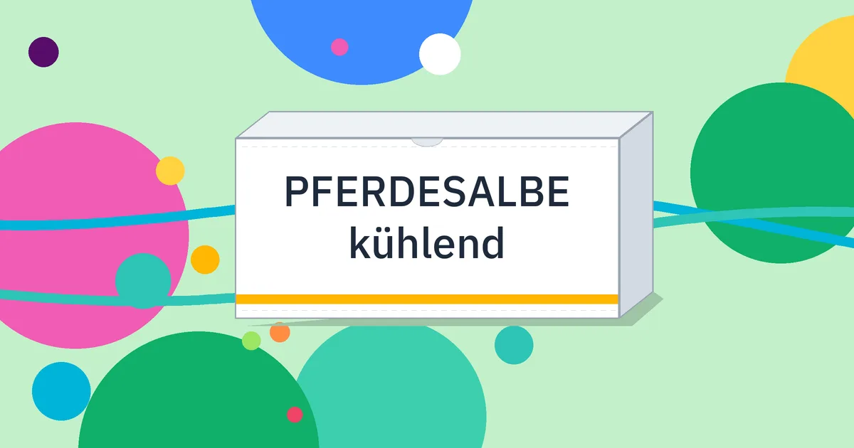 Symbolbild: Packung mit der Aufschrift PFERDESALBE kühlend (PZN 14142034) – Verfügbarkeit und Bezug in Apotheken in Frankfurt am Main