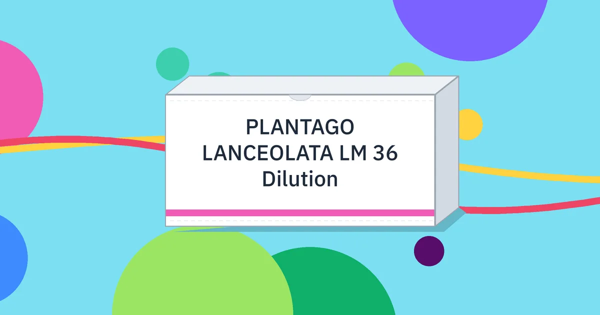 Symbolbild: Packung mit der Aufschrift PLANTAGO LANCEOLATA LM 36 Dilution (PZN 13037335) – Verfügbarkeit und Bezug in Apotheken in Frankfurt am Main