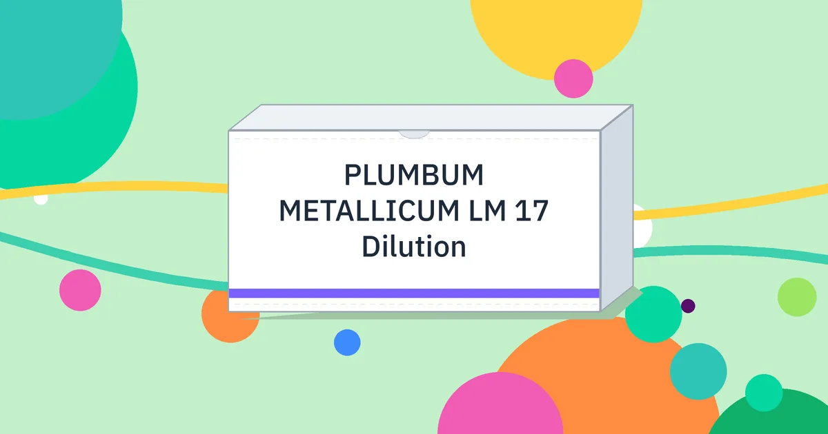 Symbolbild: Packung mit der Aufschrift PLUMBUM METALLICUM LM 17 Dilution (PZN 13041153) – Verfügbarkeit und Bezug in Apotheken in Frankfurt am Main