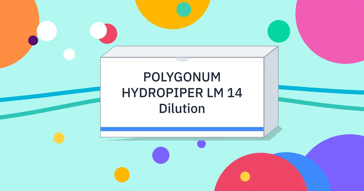 Symbolbild: Packung mit der Aufschrift POLYGONUM HYDROPIPER LM 14 Dilution (PZN 13662429) – Verfügbarkeit und Bezug in Apotheken in Frankfurt am Main