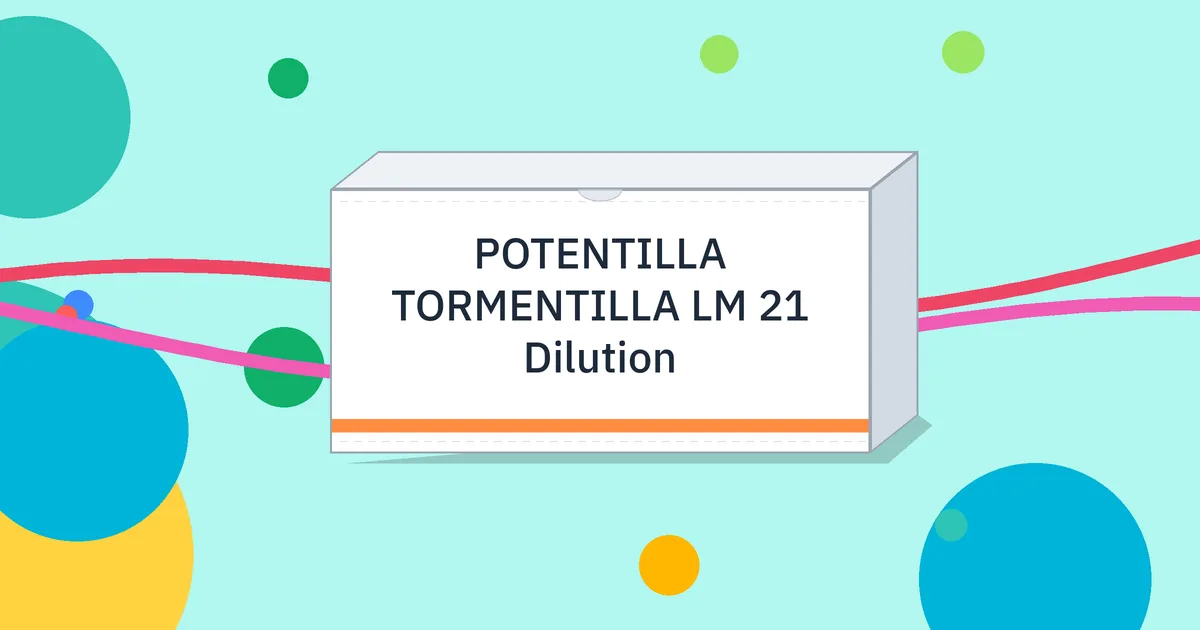 Symbolbild: Packung mit der Aufschrift POTENTILLA TORMENTILLA LM 21 Dilution (PZN 13665758) – Verfügbarkeit und Bezug in Apotheken in Frankfurt am Main