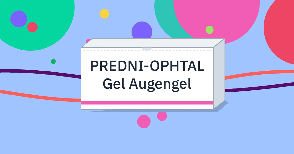 Symbolbild: Packung mit der Aufschrift PREDNI-OPHTAL Gel Augengel (PZN 00602762) – Verfügbarkeit und Bezug in Apotheken in Frankfurt am Main