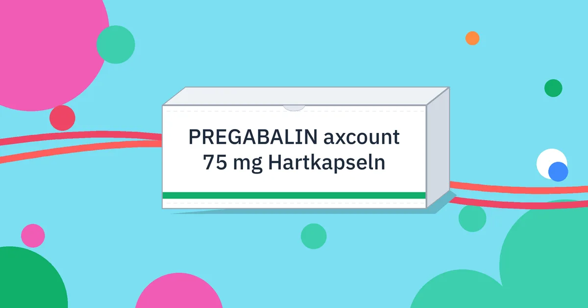 Symbolbild: Packung mit der Aufschrift PREGABALIN axcount 75 mg Hartkapseln (PZN 16360580) – Verfügbarkeit und Bezug in Apotheken in Frankfurt am Main
