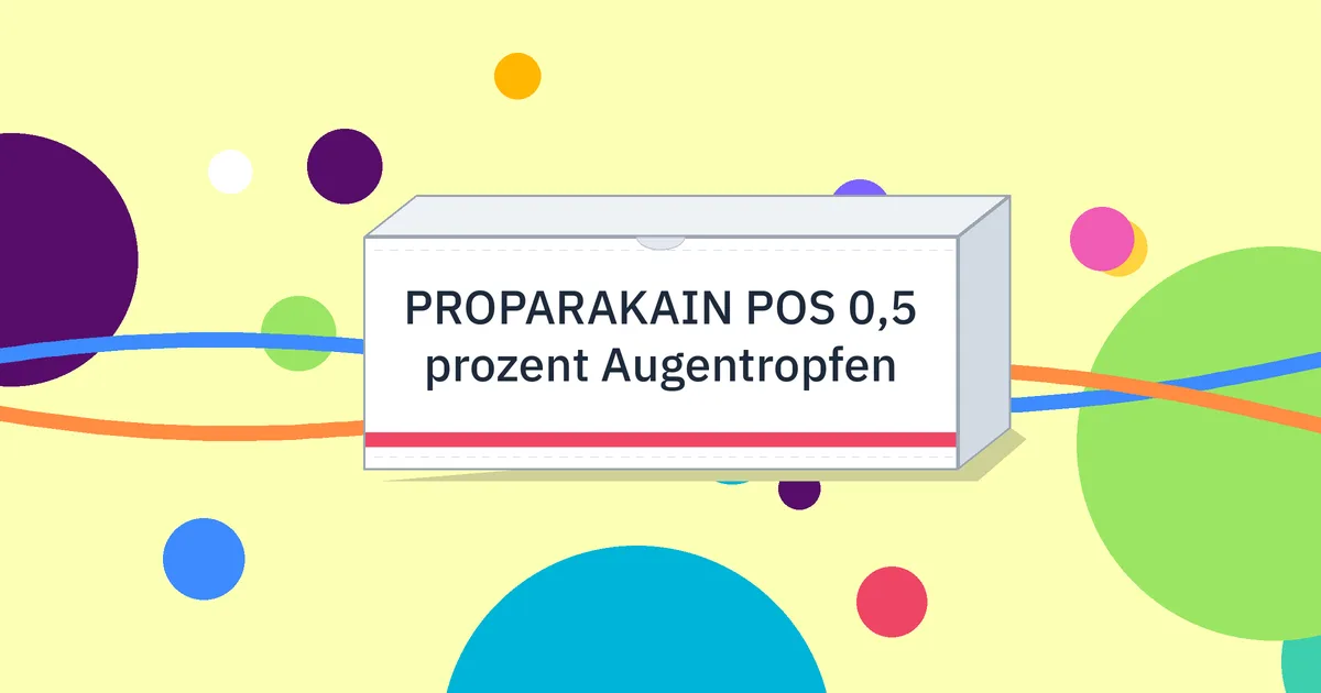 Symbolbild: Packung mit der Aufschrift PROPARAKAIN POS 0,5 prozent Augentropfen (PZN 02029723) – Verfügbarkeit und Bezug in Apotheken in Frankfurt am Main