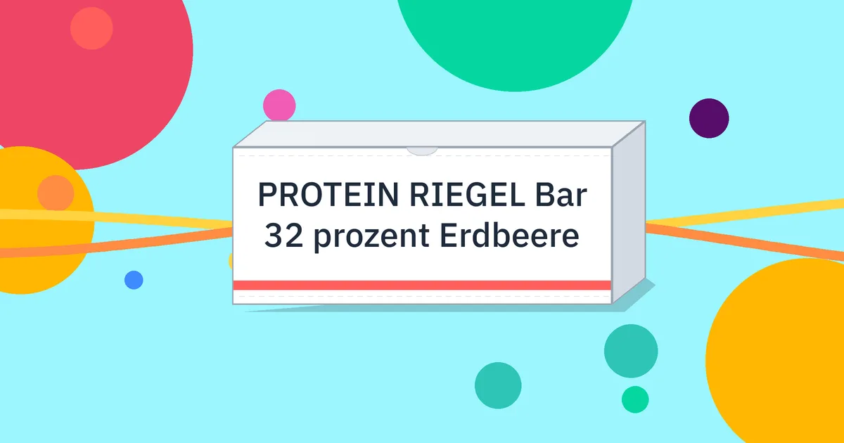 Symbolbild: Packung mit der Aufschrift PROTEIN RIEGEL Bar 32 prozent Erdbeere (PZN 02232364) – Verfügbarkeit und Bezug in Apotheken in Frankfurt am Main