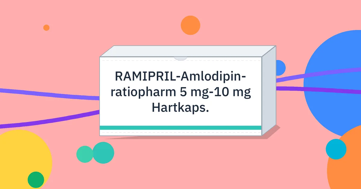 Symbolbild: Packung mit der Aufschrift RAMIPRIL-Amlodipin-ratiopharm 5 mg-10 mg Hartkaps. (PZN 13752799) – Verfügbarkeit und Bezug in Apotheken in Frankfurt am Main