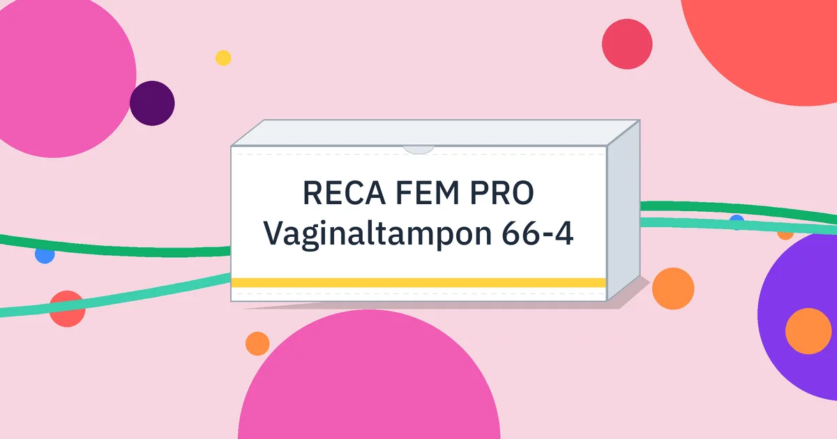 Symbolbild: Packung mit der Aufschrift RECA FEM PRO Vaginaltampon 66-4 (PZN 02075812) – Verfügbarkeit und Bezug in Apotheken in Frankfurt am Main