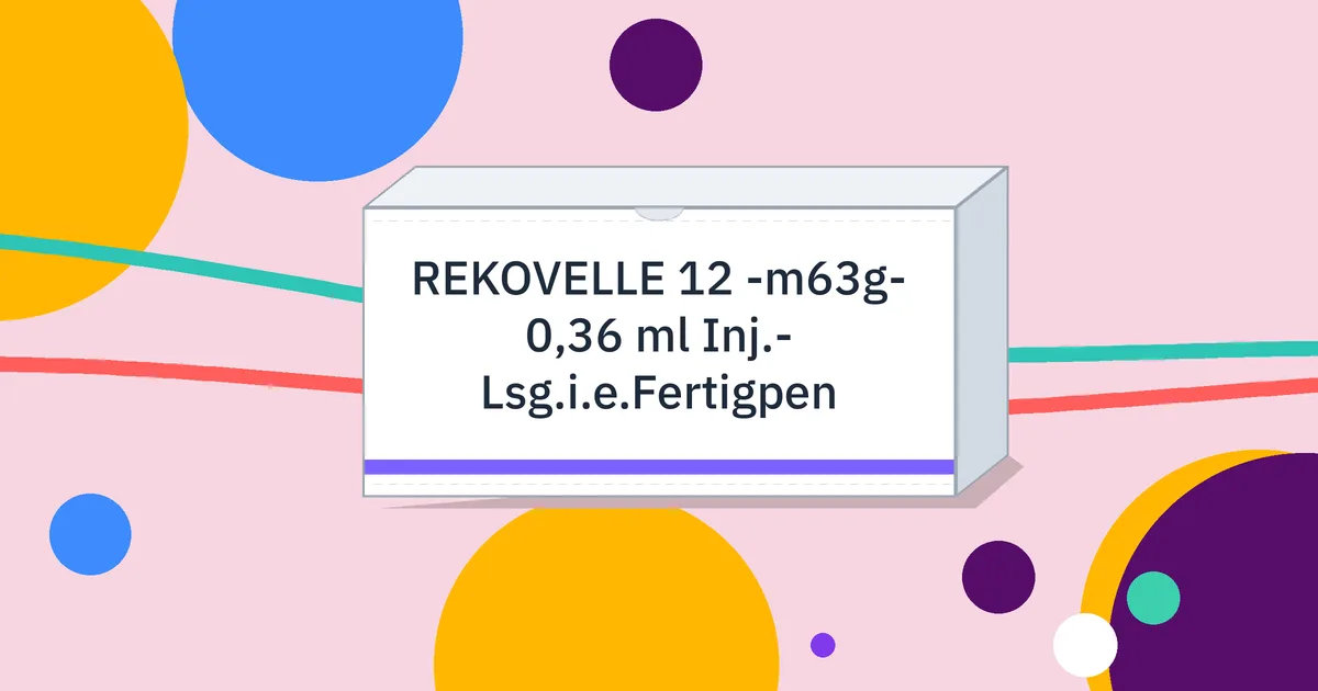 Symbolbild: Packung mit der Aufschrift REKOVELLE 12 -m63g-0,36 ml Inj.-Lsg.i.e.Fertigpen (PZN 13901176) – Verfügbarkeit und Bezug in Apotheken in Frankfurt am Main