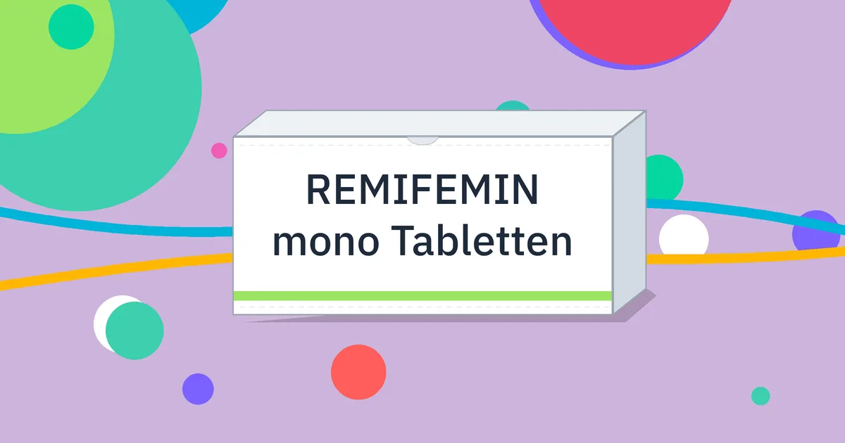 Symbolbild: Packung mit der Aufschrift REMIFEMIN mono Tabletten (PZN 10993278) – Verfügbarkeit und Bezug in Apotheken in Frankfurt am Main