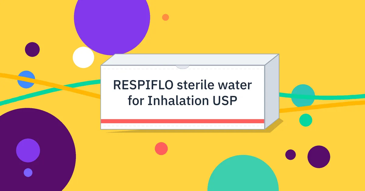 Symbolbild: Packung mit der Aufschrift RESPIFLO sterile water for Inhalation USP (PZN 06300016) – Verfügbarkeit und Bezug in Apotheken in Frankfurt am Main