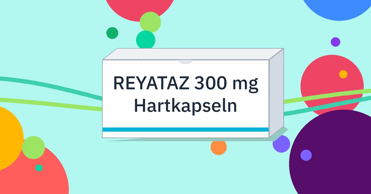 Symbolbild: Packung mit der Aufschrift REYATAZ 300 mg Hartkapseln (PZN 10533393) – Verfügbarkeit und Bezug in Apotheken in Frankfurt am Main