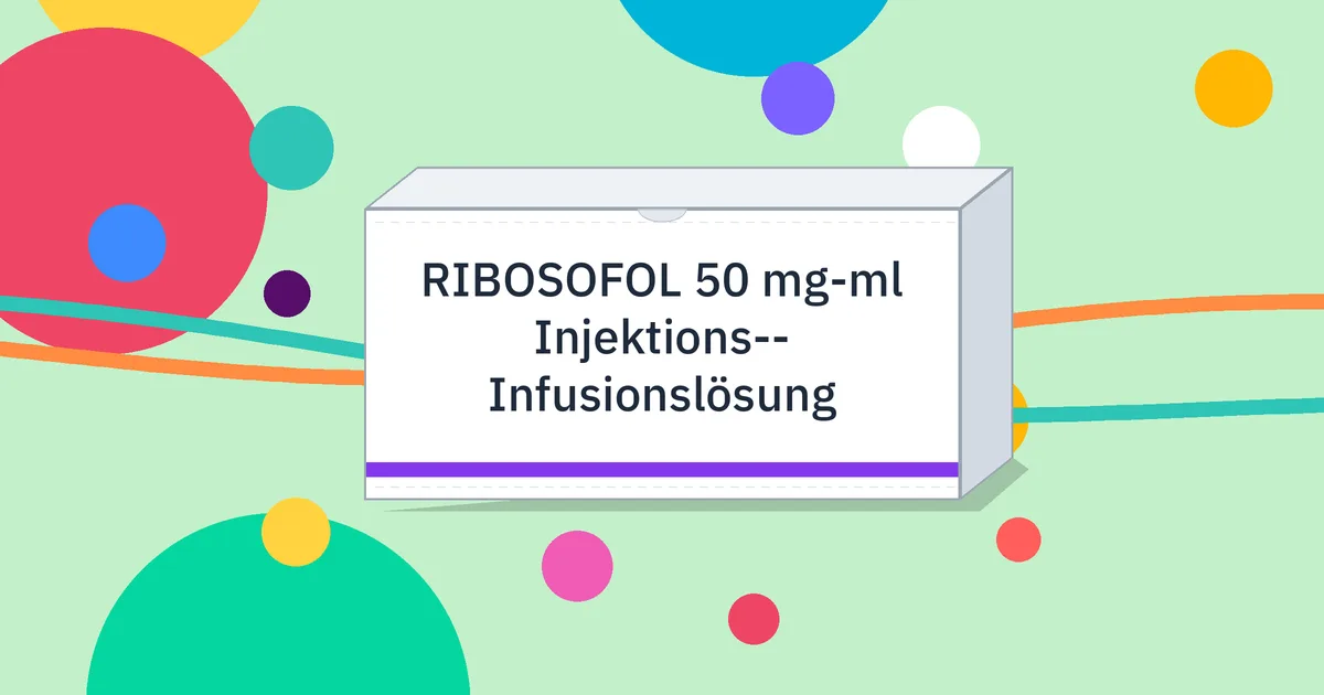 Symbolbild: Packung mit der Aufschrift RIBOSOFOL 50 mg-ml Injektions--Infusionslösung (PZN 02903663) – Verfügbarkeit und Bezug in Apotheken in Frankfurt am Main